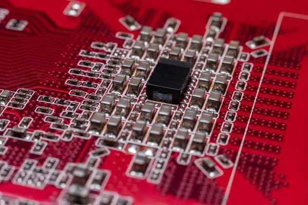 Transistors from the back of the video card under the graphic core ...