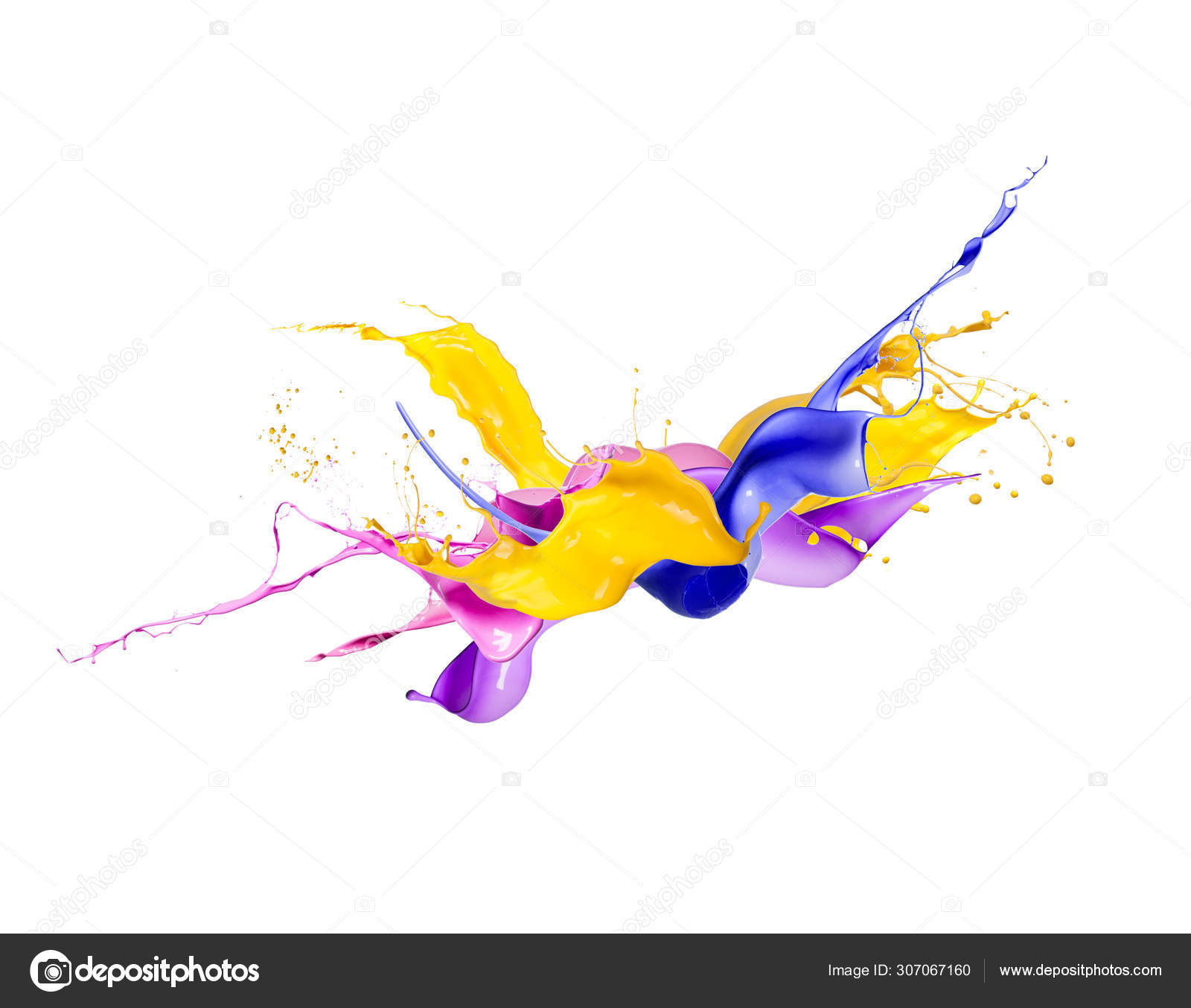 Color Splash Isolated White Background Stock Photo by ©habovka 307067160