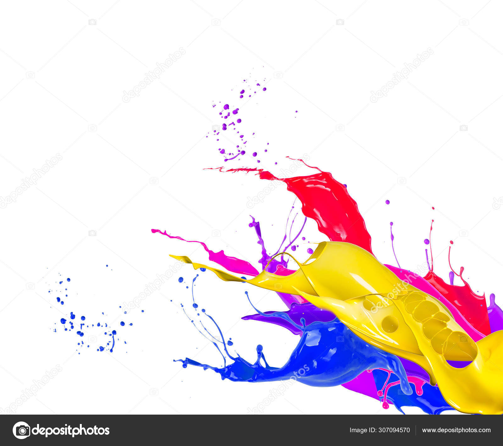 Color Splash Isolated White Background Stock Photo by ©habovka 307094570