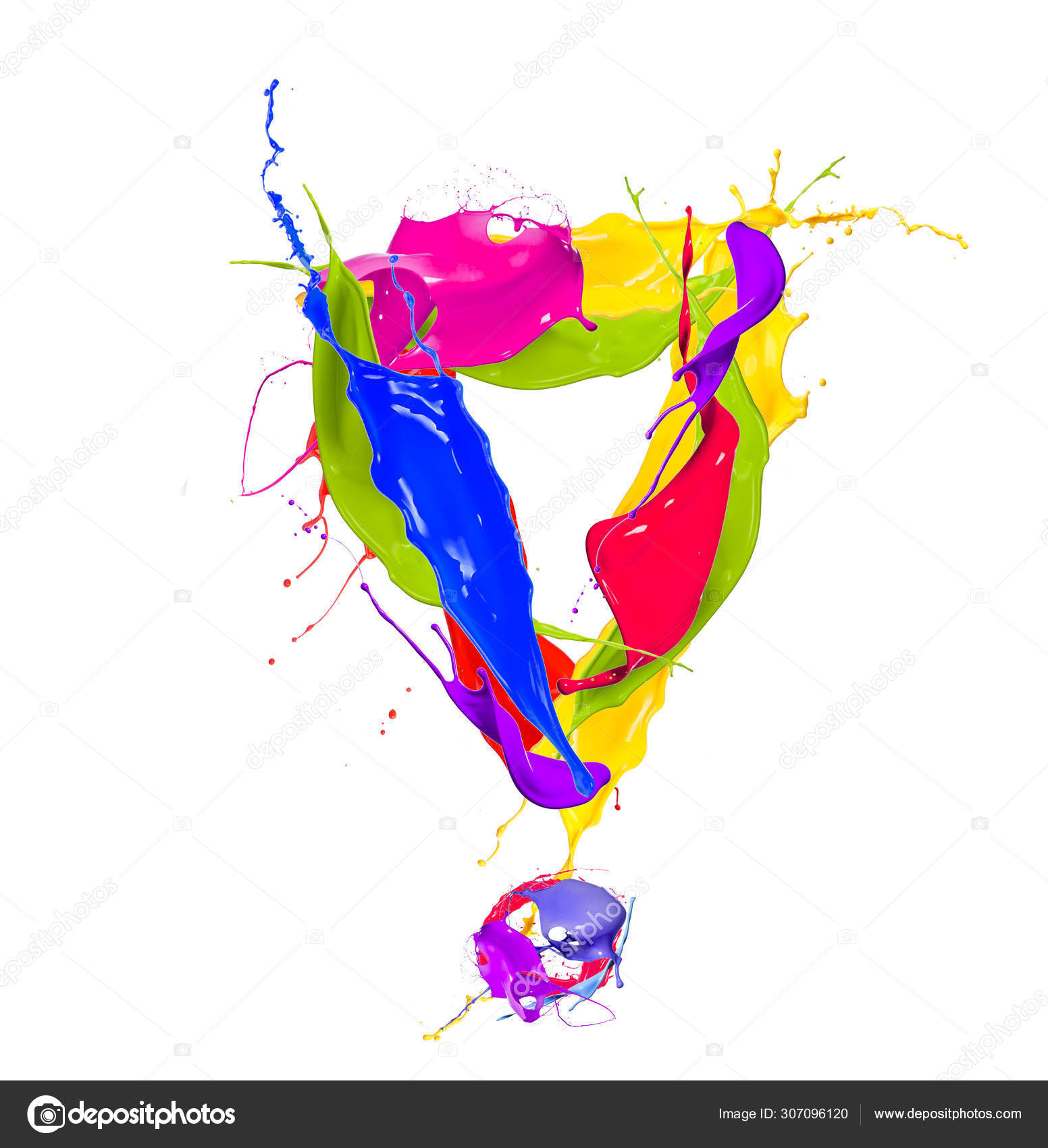 Color Splash Isolated White Background Stock Photo by ©habovka 307096120
