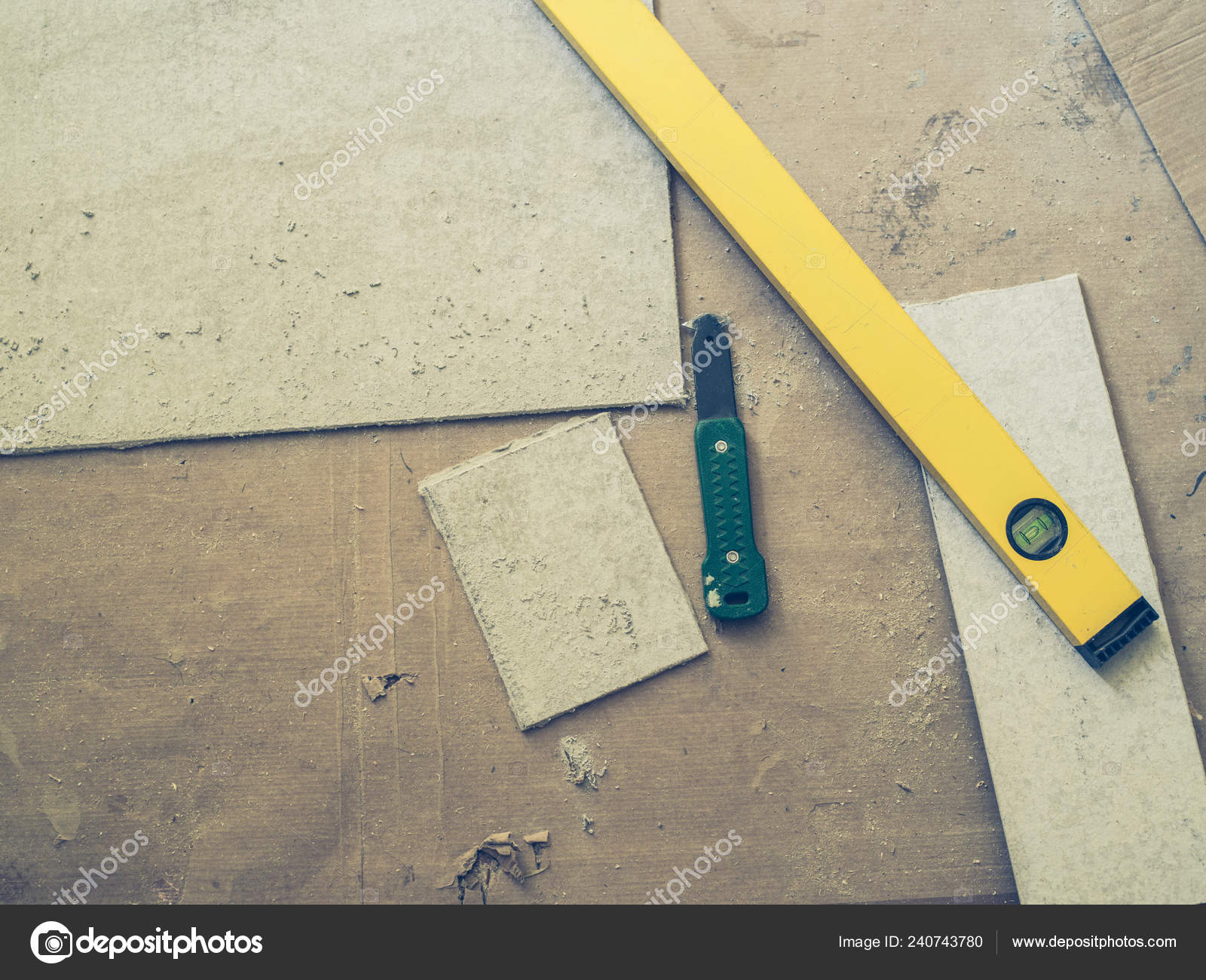 Sheet Cement Board Tools Used Cutting Stock Photo by ©lofilolo 240743780