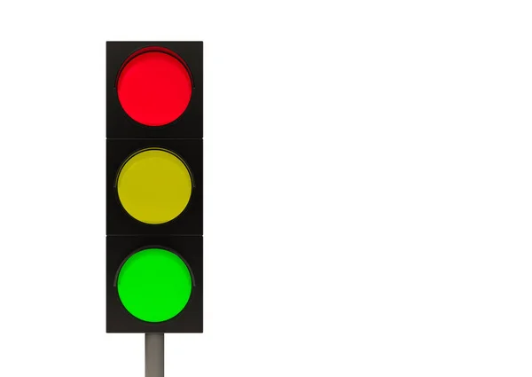 Set of traffic lights with red, yellow and green lights Stock Photo by ...