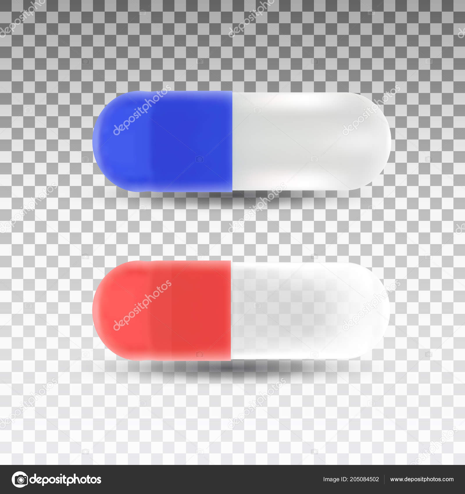 Realistic Pill Capsule Isolated Transparent Background Vector Format ...
