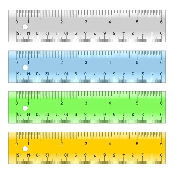 Vector set of rulers and measuring tape — Stock Vector © dmstudio #9061840