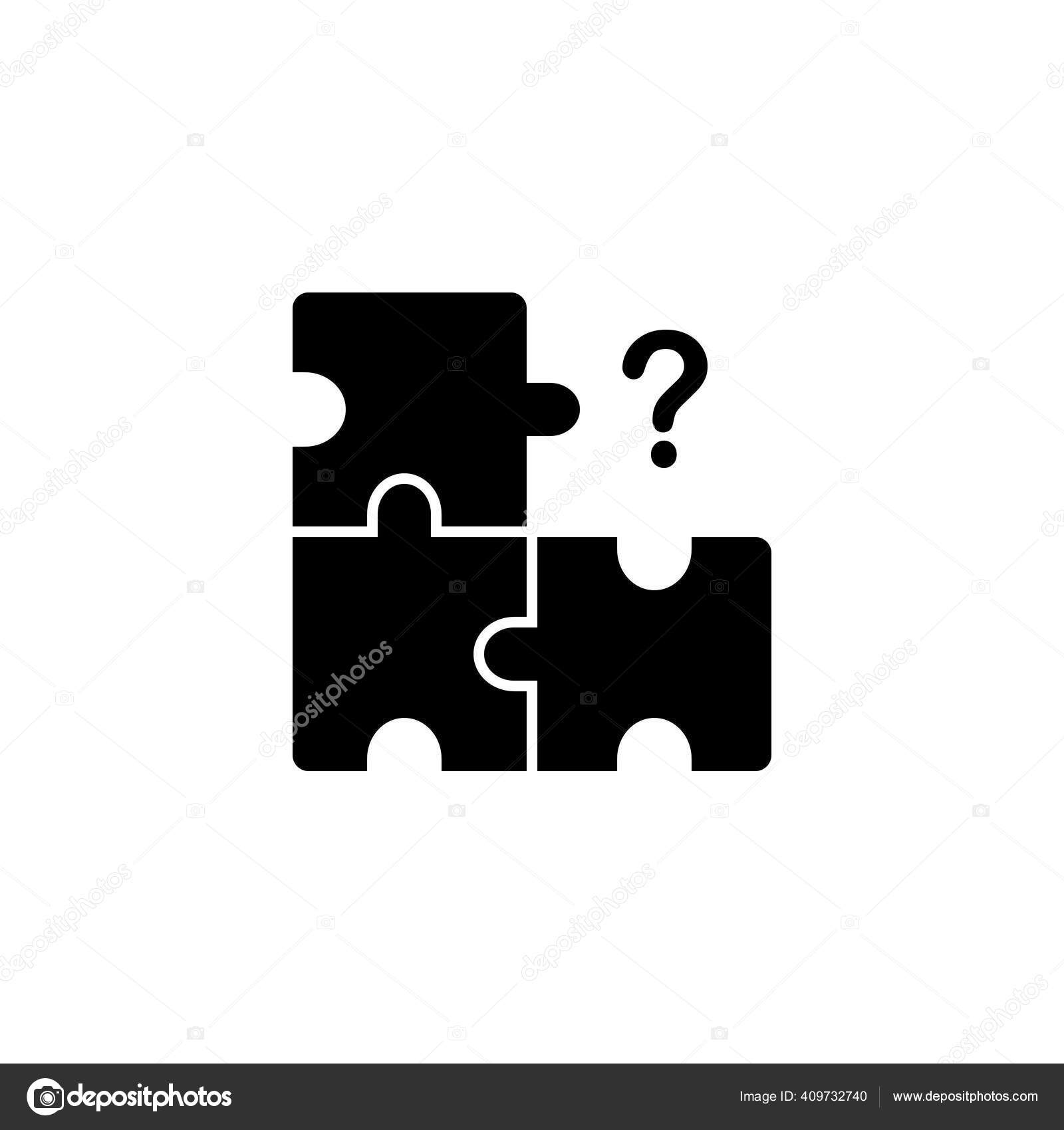 Puzzle Strategy Piece Question Mark Icon Vector Illustration Stock ...