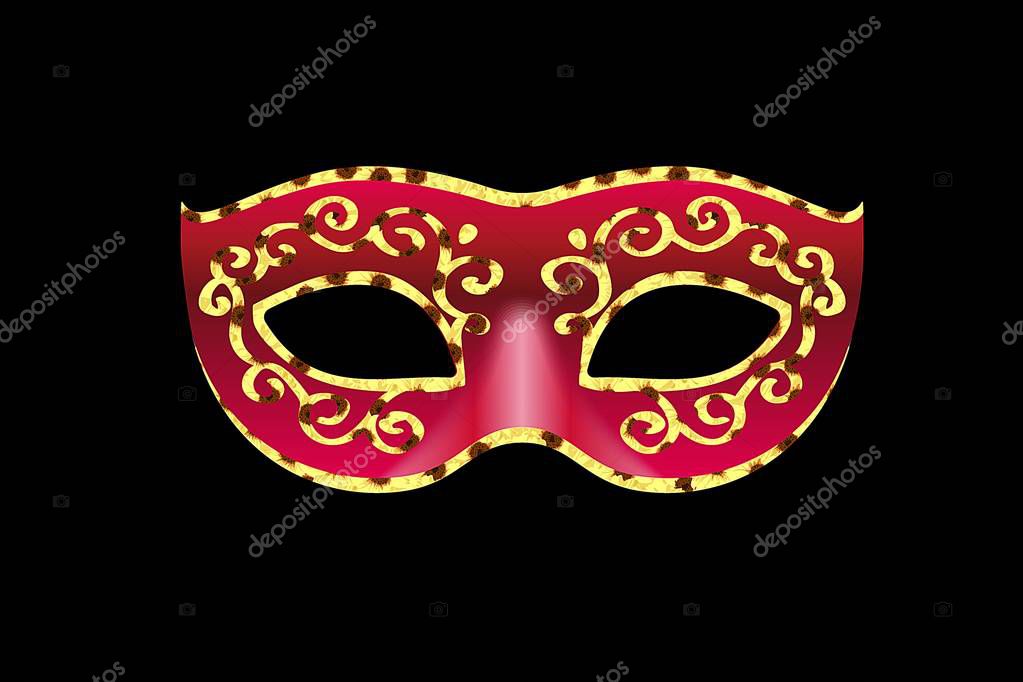m scara de carnaval para disfraz de mascarada. Aislado sobre fondo blanco - Ilustraci n 2024