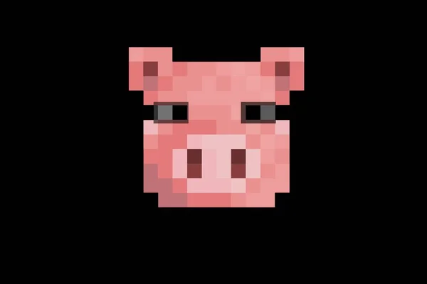 Minecraft Pig Face Pixel Art