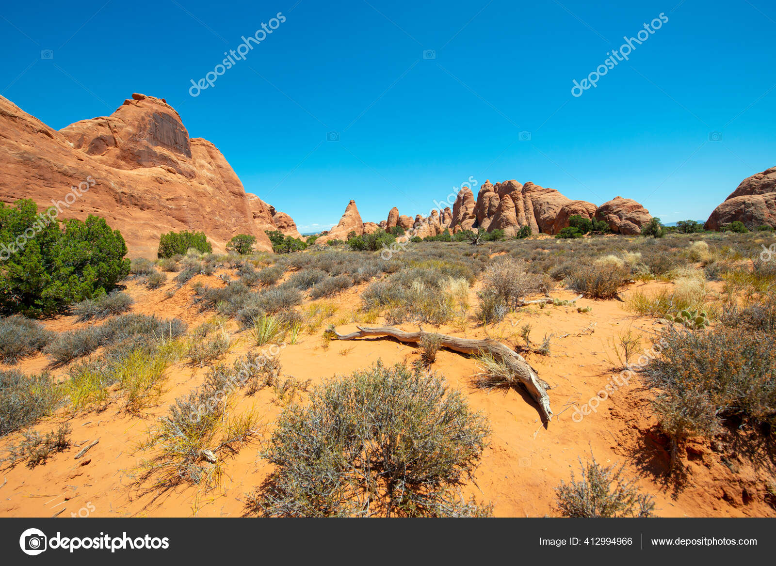 Mesa Butte Landscape Skyline Arch Trail Arches National Park Moab Stock ...