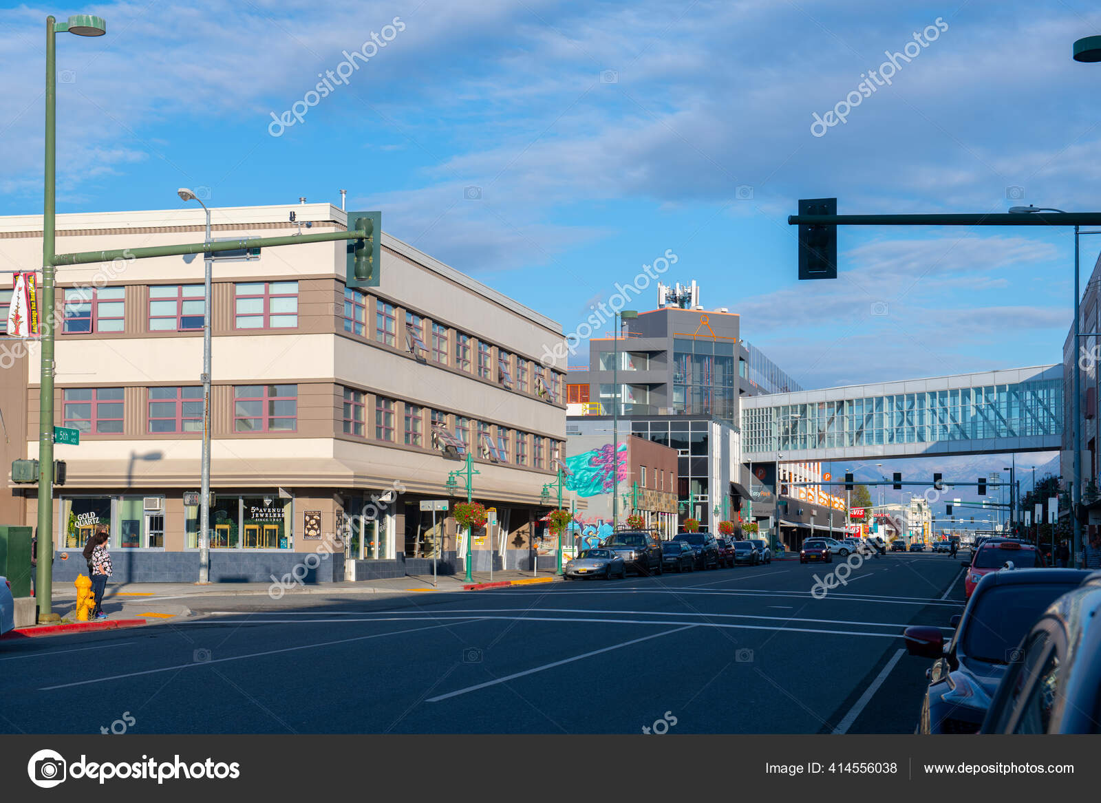 Historic Loussac Sogn Hotel 5Th Avenue Street Downtown Anchorage Alaska ...