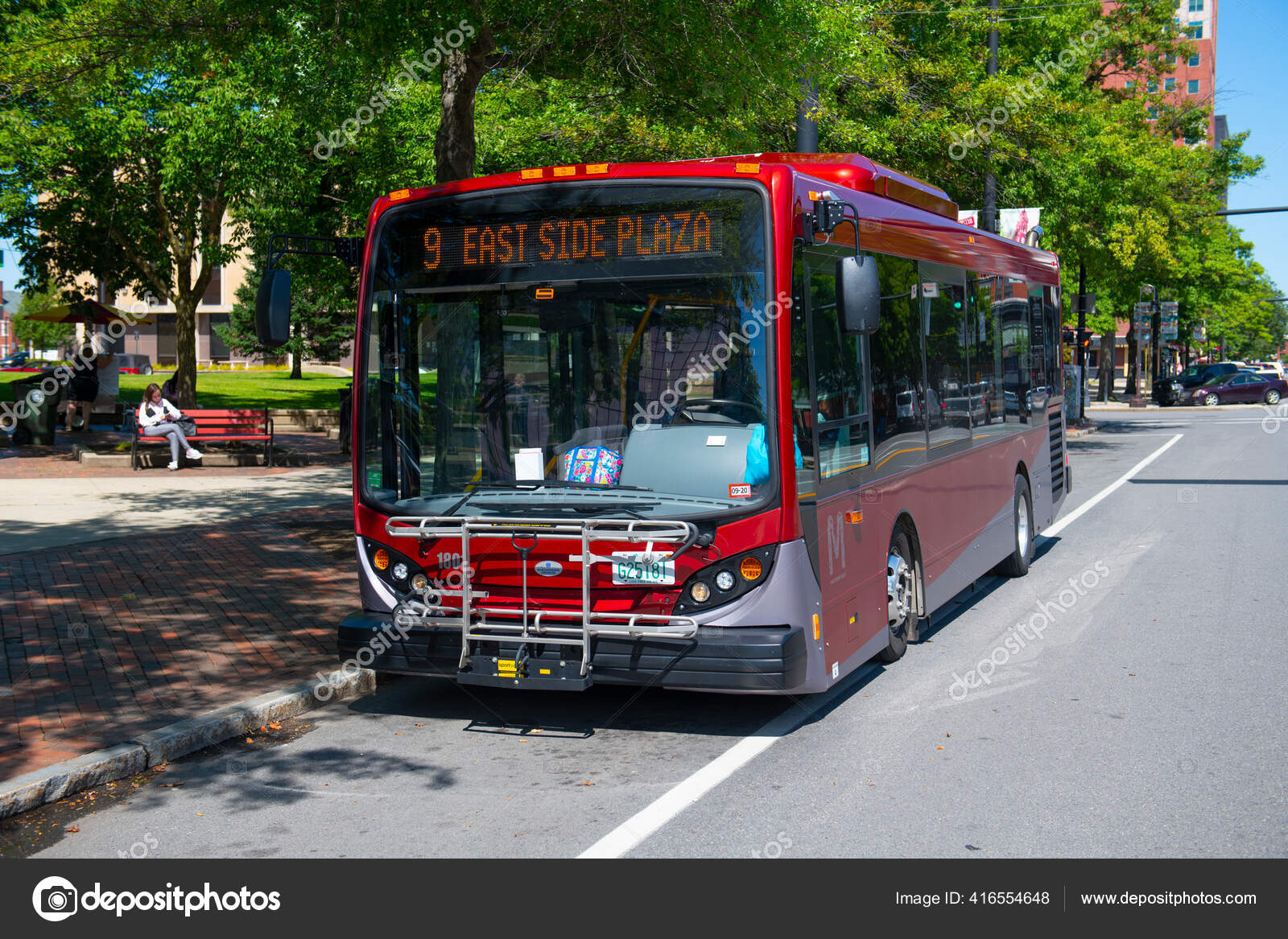 Manchester Transit Authority Mta Public Bus Route Terminal East Side ...