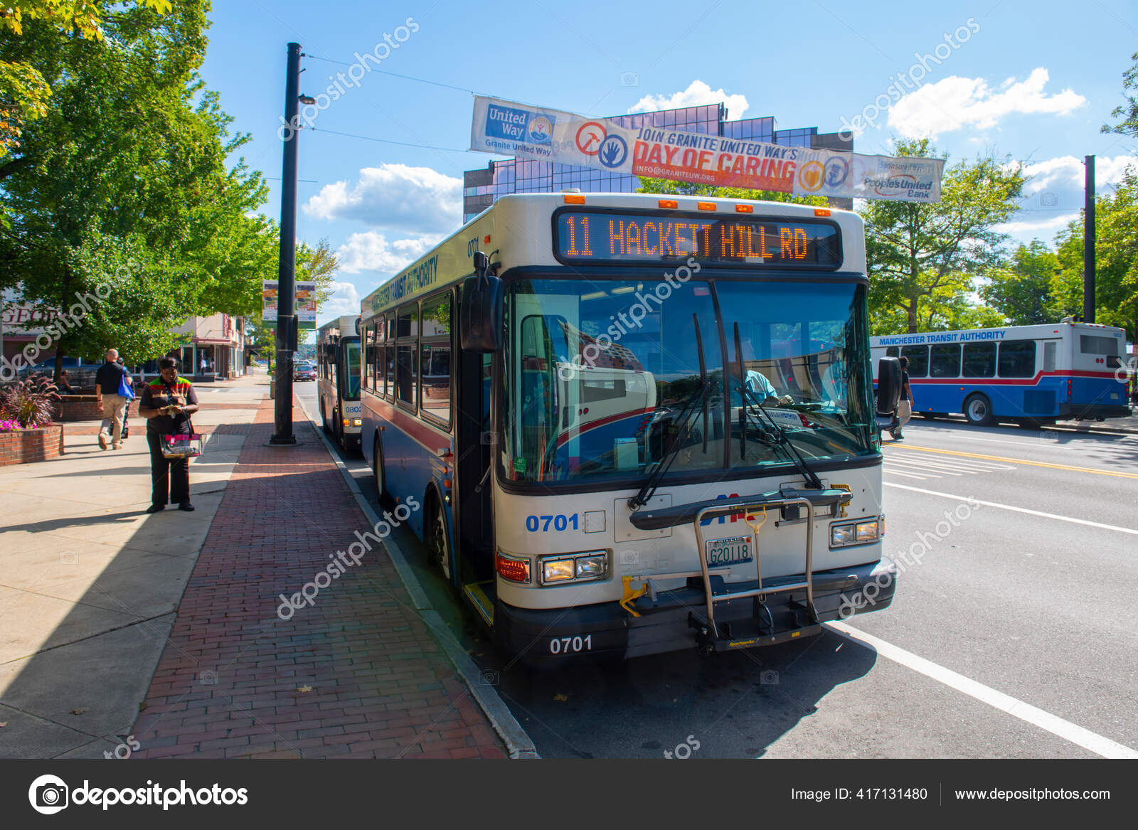 Manchester Transit Authority Mta Autobús Público Ruta Terminal Veterans ...