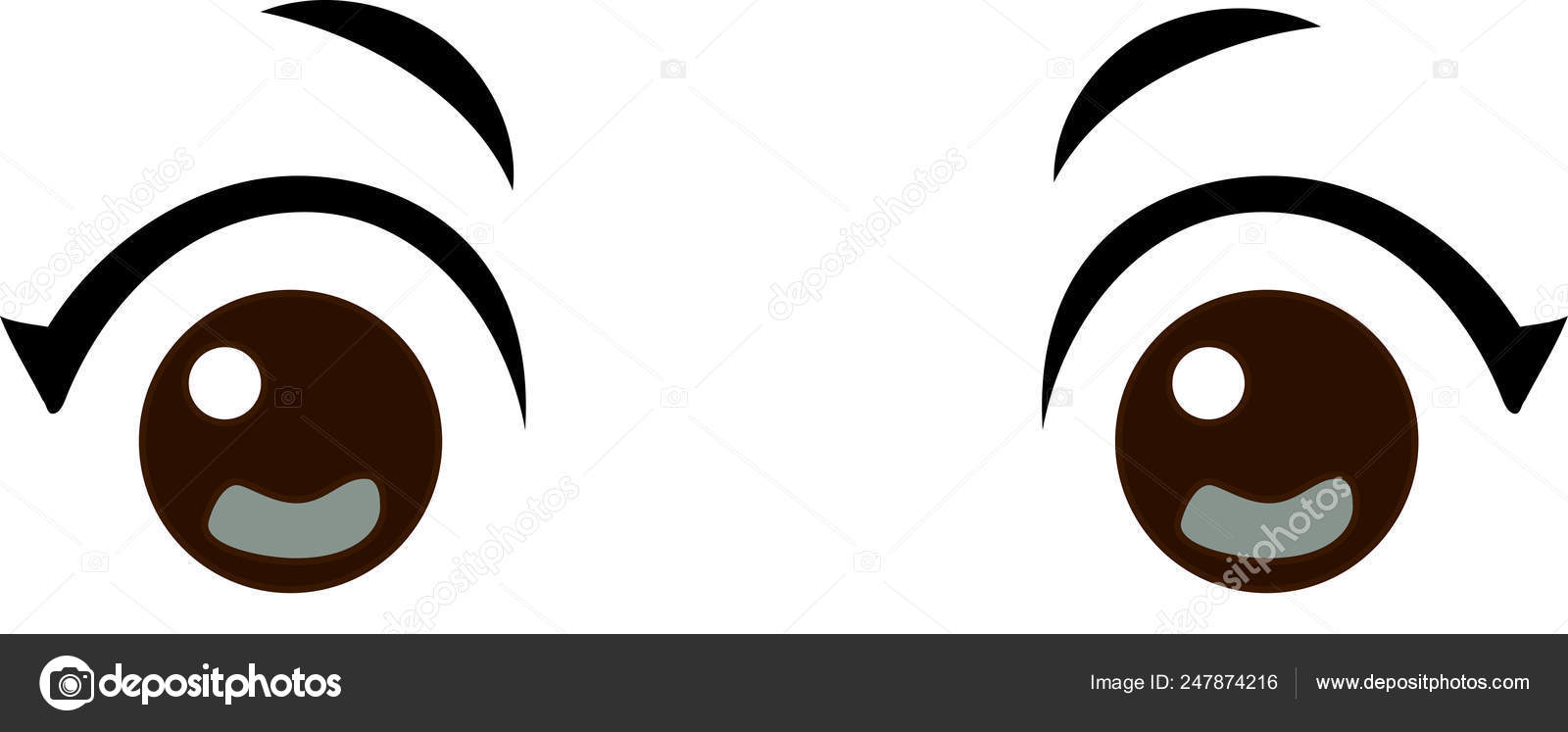Ojos de niña animada Vector de stock por ©Blue_daemon 247874216