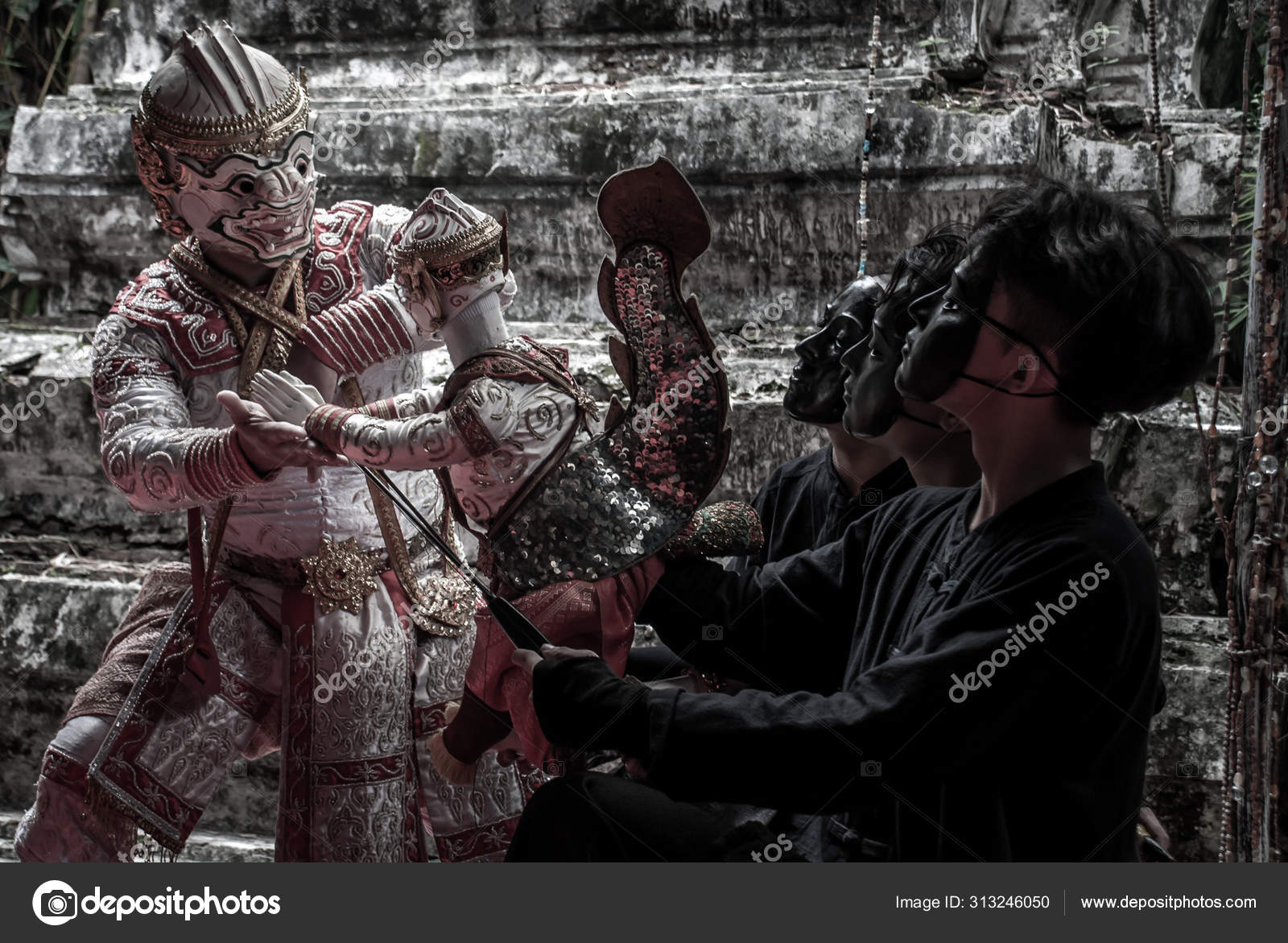 Traditional Puppet of Hanuman in Ramakien or Ramayana Story with ...