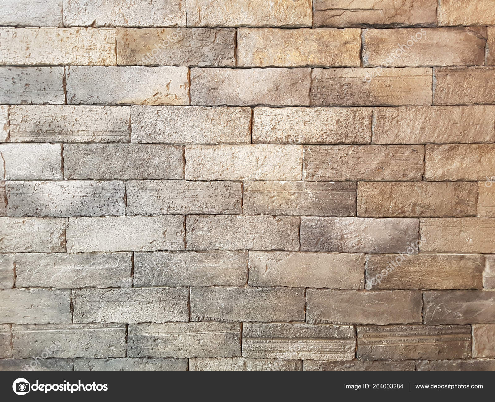 Old light brown vintage brick wall grunge texture background for ...