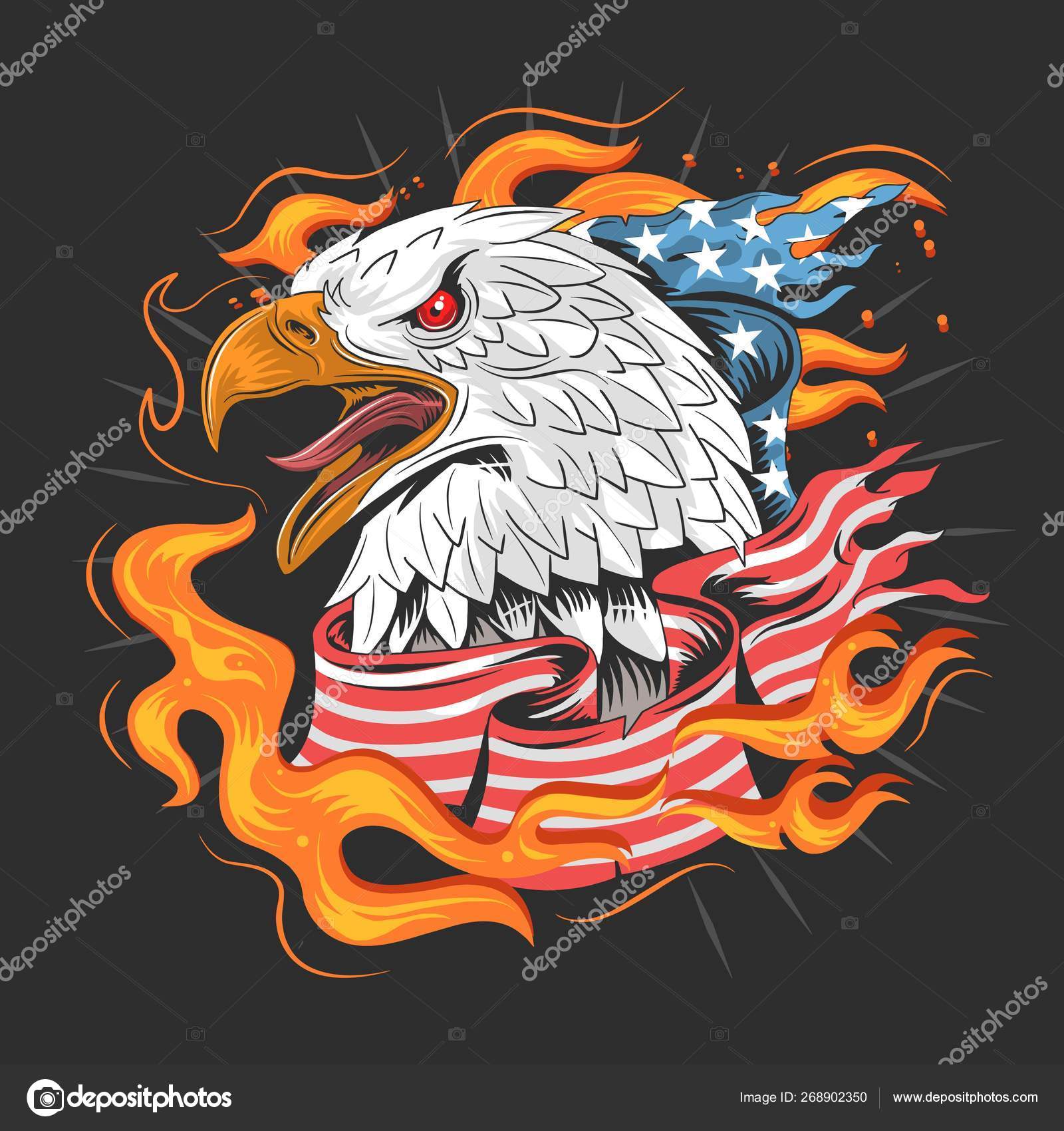 Bald Eagle Flames