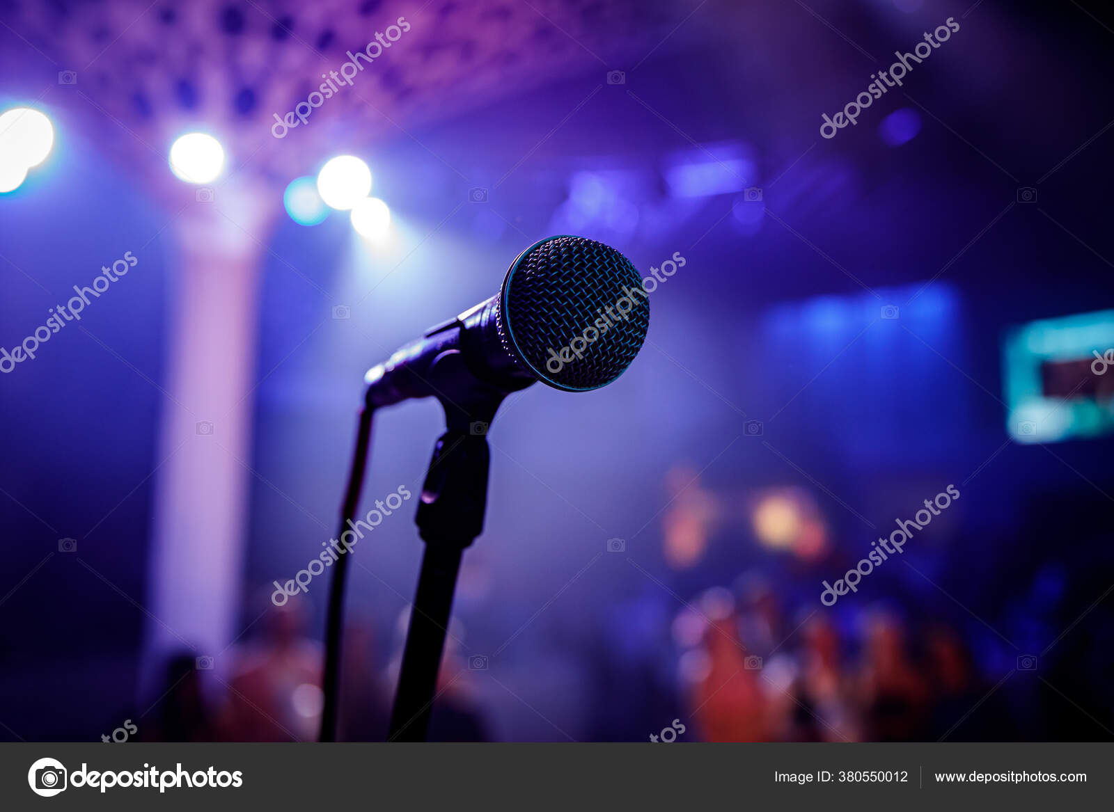 Microphone Stage Artist Performance Stock Photo by ©9parusnikov 380550012