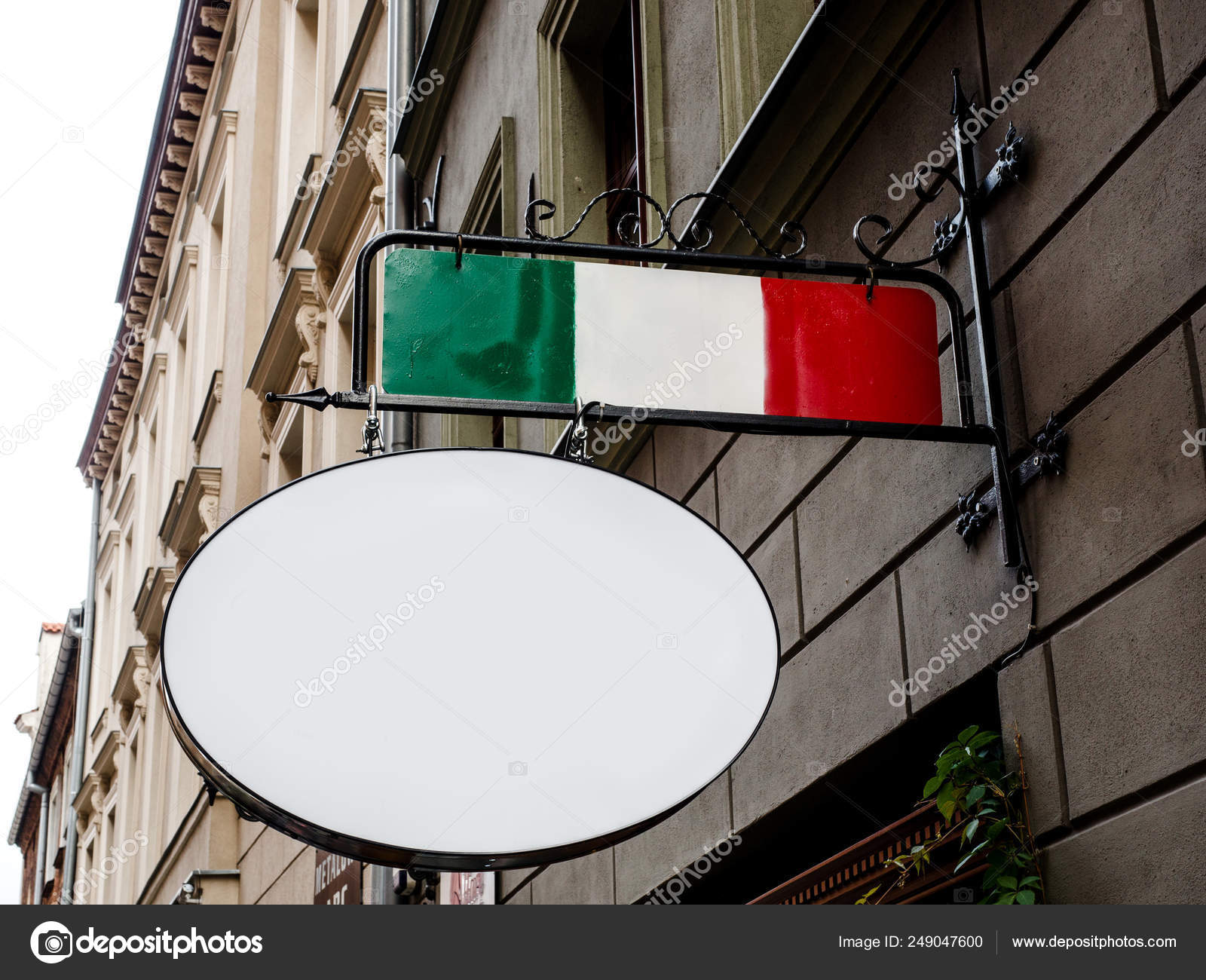 Restaurant With Italian Flag