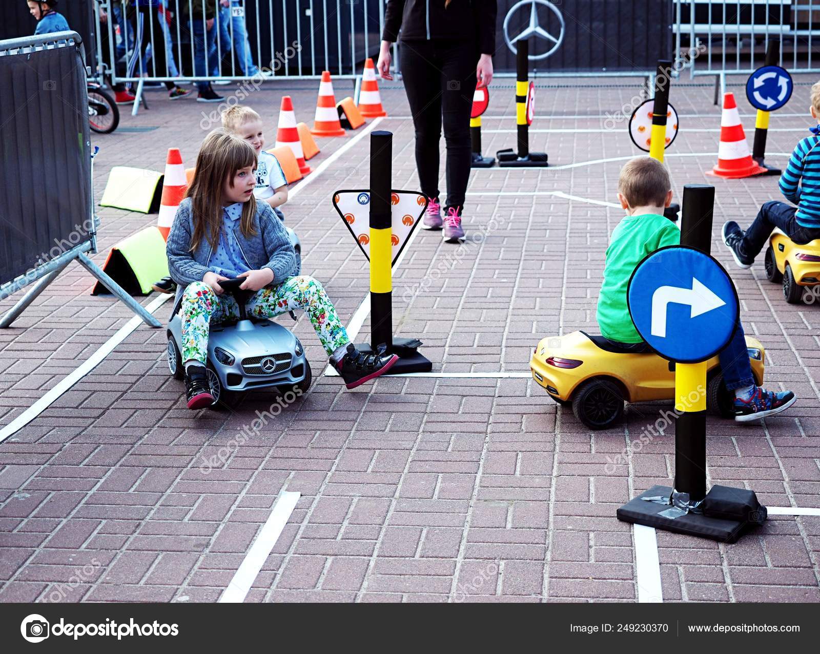 Poznan Motor Show 2018, 8 April 2018, Poznan, Poland, Little children ...
