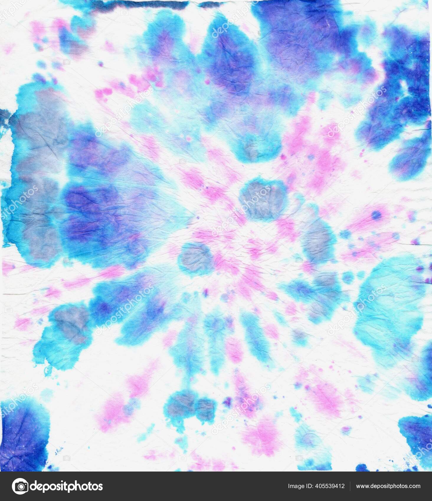 Colorful Tie Dye. Hippie Texture with Watercolor Stock Photo by ...