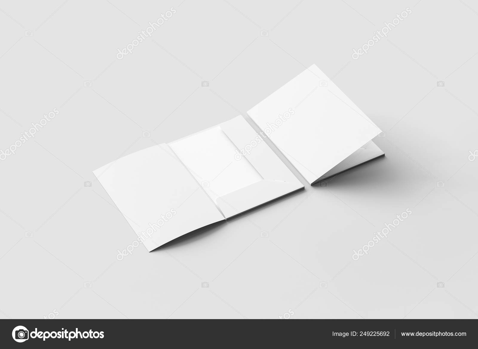 Realistic Size Single Pocket Reinforced Folder Business Card Mock ...