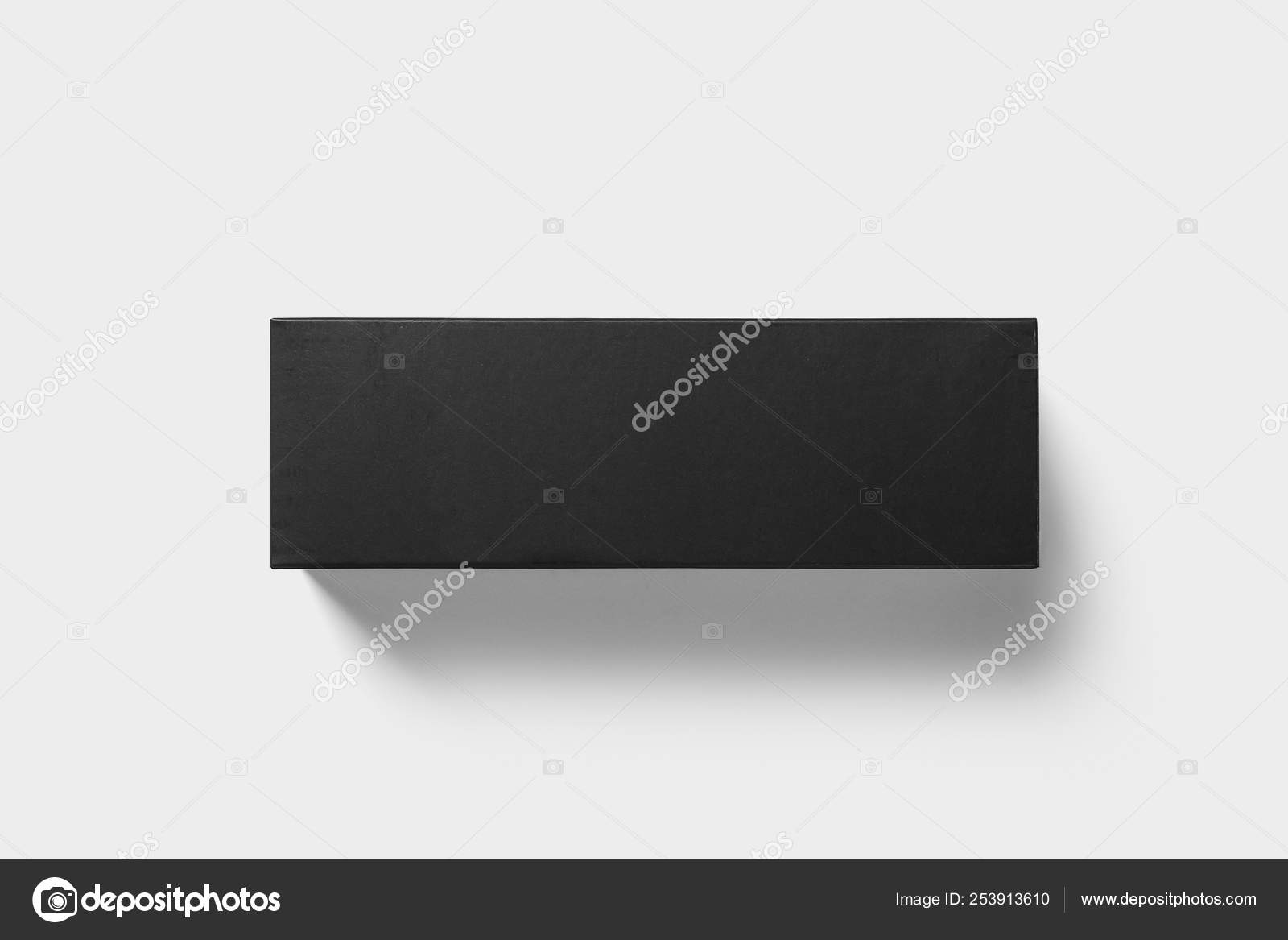 Black Cardboard Box Mock Isolated Soft Gray Background Cardboard ...