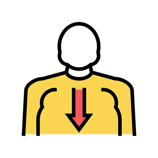 bulimia problemas psicol gicos vector icono de color. bulimia signos de problemas psicol gicos ...