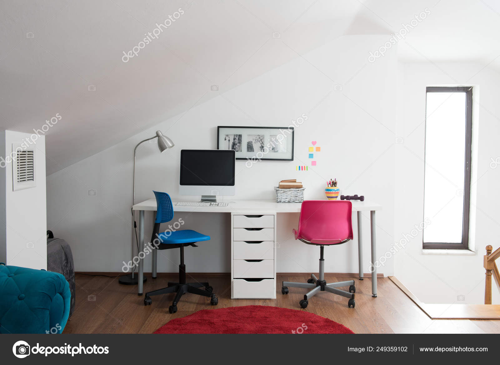 Computer Screen Modern Room Decorative Living Room Style Stock Photo by ...