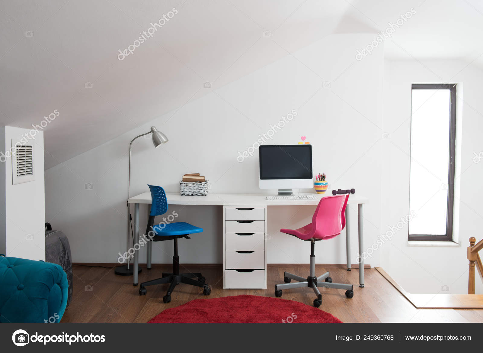 Computer Screen Modern Room Decorative Living Room Style Stock Photo by ...