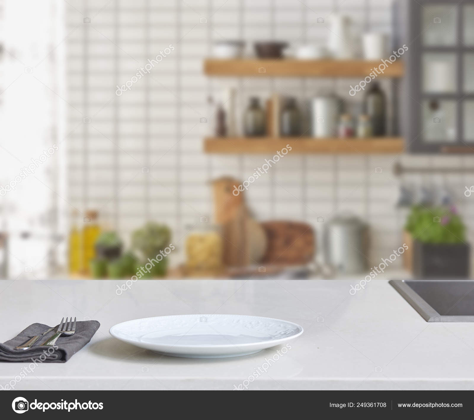 New Concept Modern Kitchen Kitchen Accessories New Furniture Blurry ...