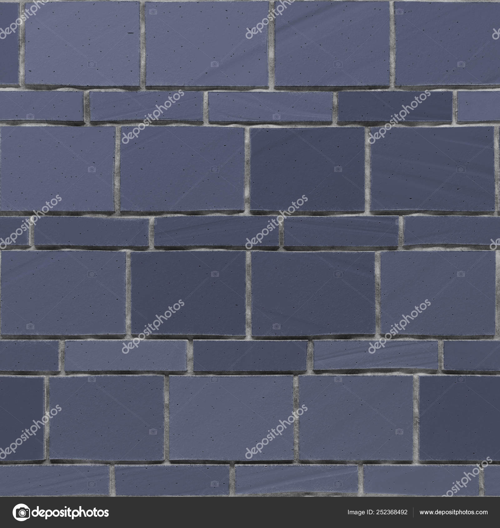 Seamless exture of navy blue stone wall. 3d render — Stock Photo ...