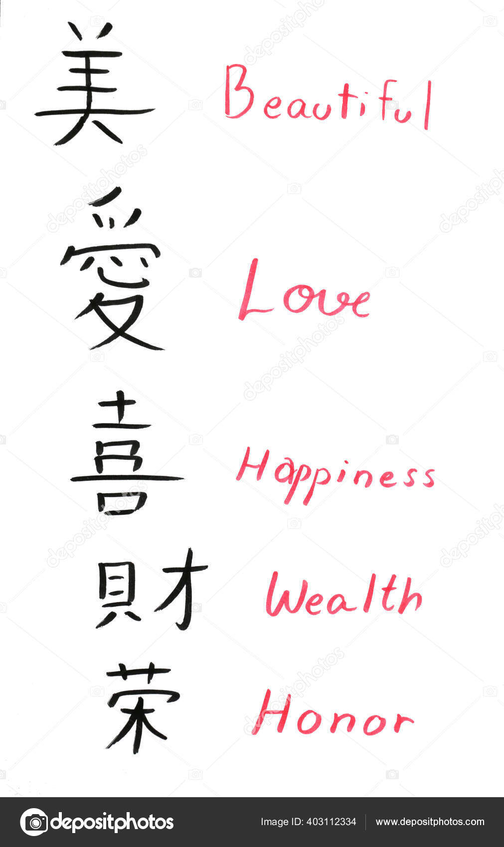 Chinese Words Faith