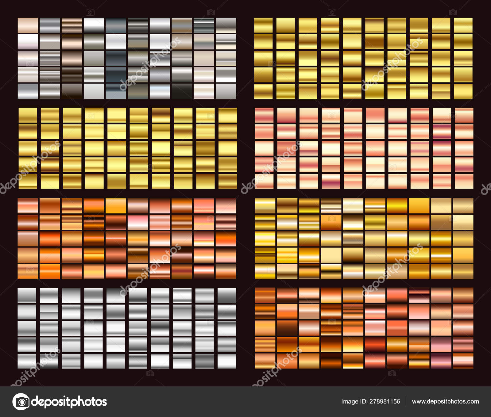 Big Vector Collection Colorful Gradients Colorful Metallic Gradients ...