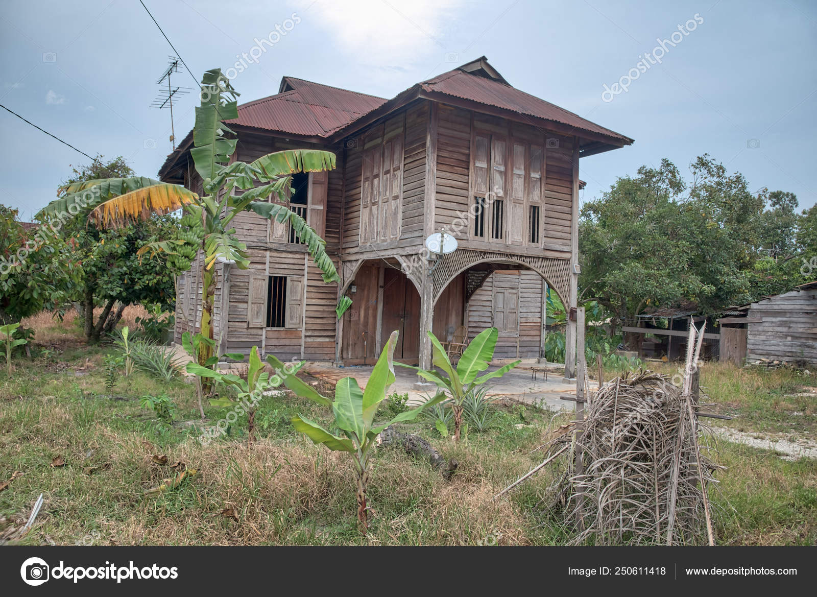 Abandoned Double Storey House Stock Photo by ©sweemingyoung 250611418