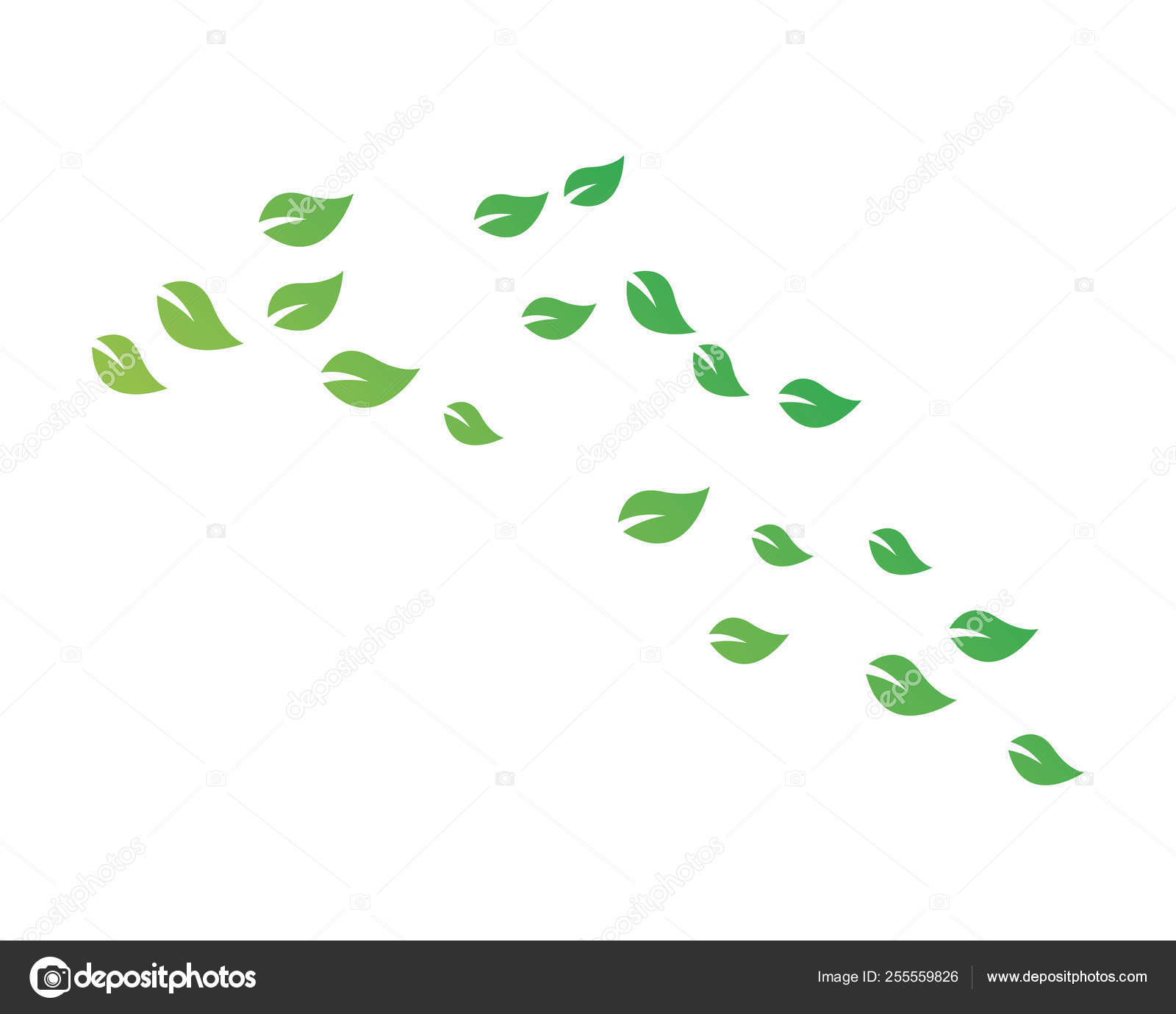 Set Of Abstract Leaf Background Template Vector Stock Vector Image By