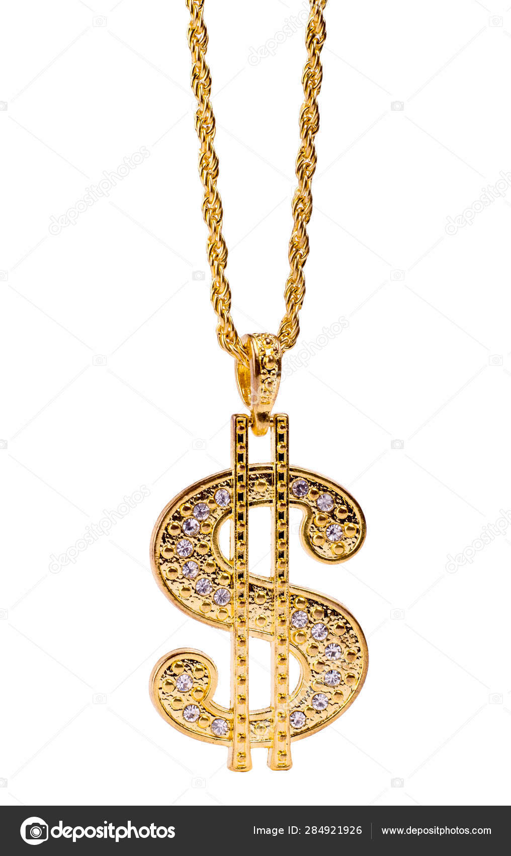 Gold Chain Money Sign
