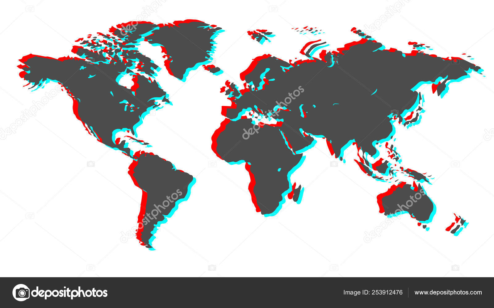 Earth Made Black Red Blue Land Our Planet Vector Image Stock Vector ...