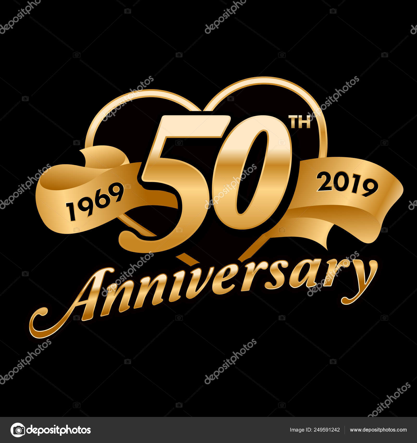 50th Anniversary Colors 50 Anniversary Celebration Design, Luxurious