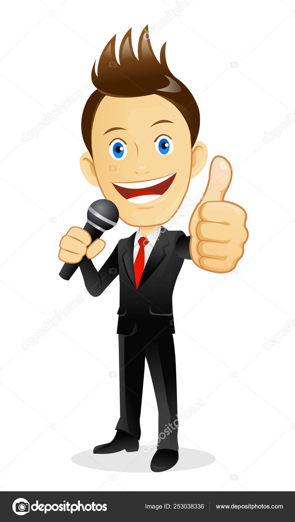 Emcee Cartoon Vector Illustration Stock Vector Image by ...