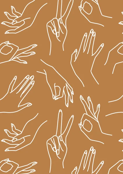 Womans Hand Icon Collection Line Vector Illustration Of Elegant