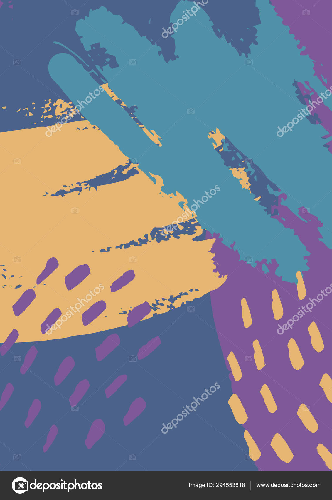 Vector abstract backgrounds of A4 size. The texture Brush strokes in ...