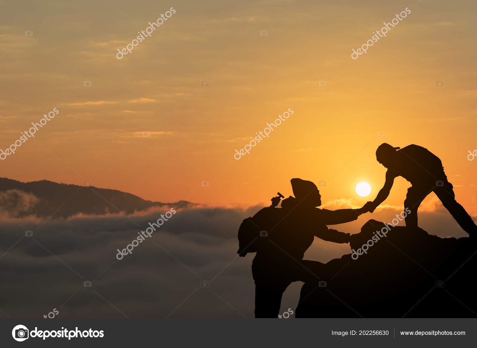 Two People Helping Each Other