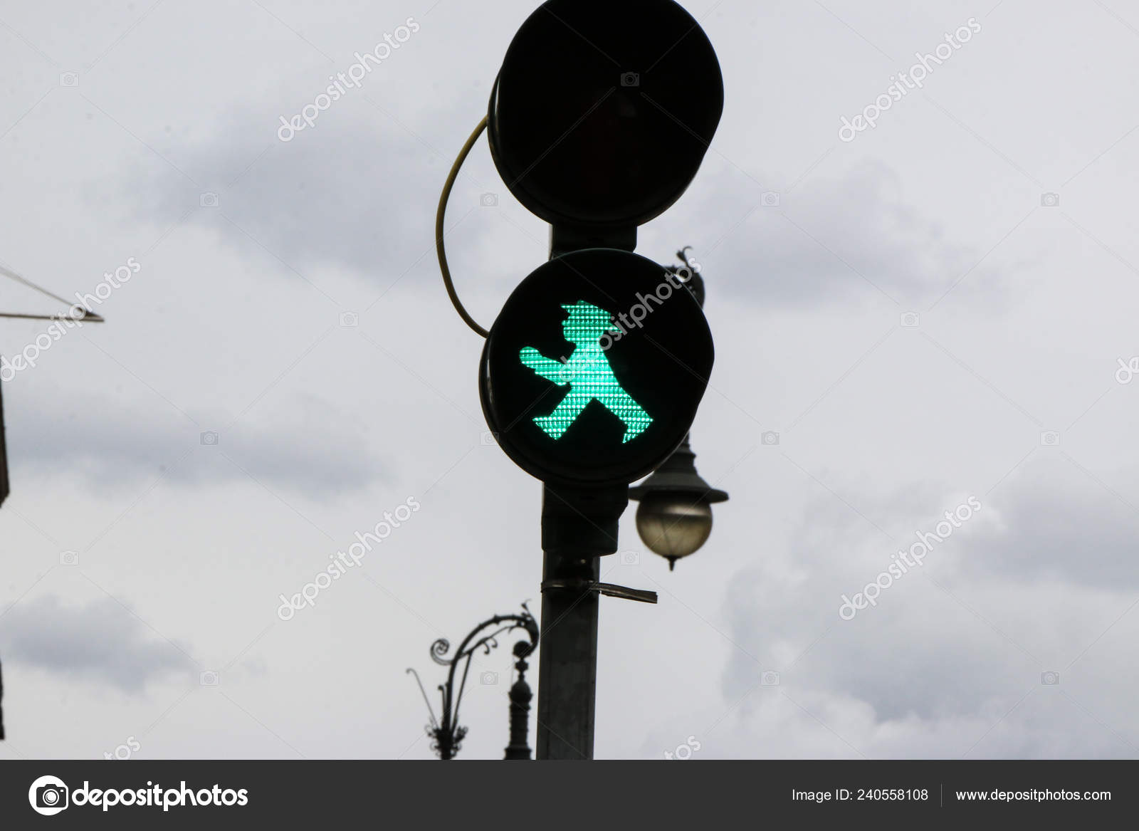 Green Traffic Light Man