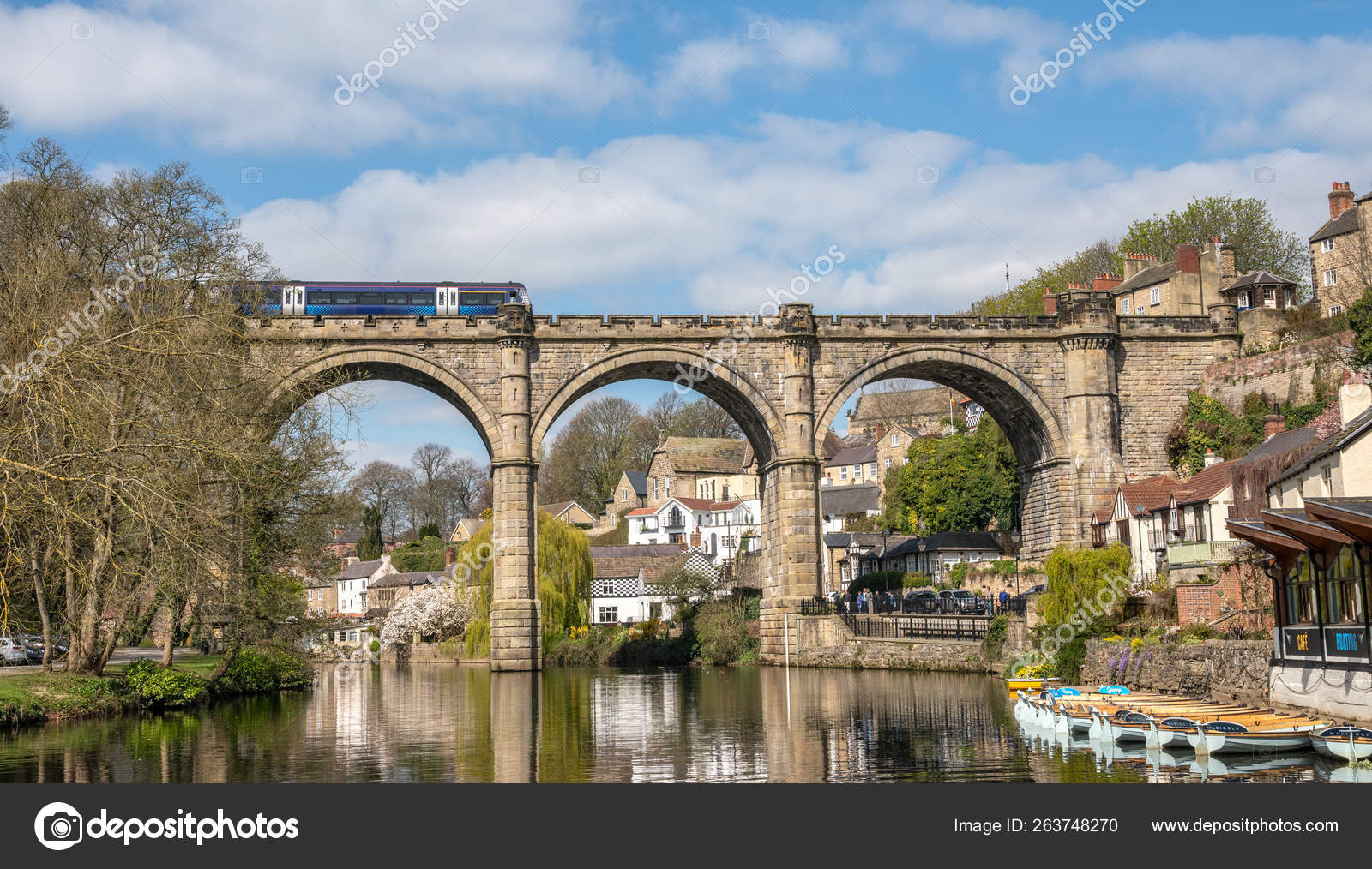 Knaresborough River Nidd Railway Viaduct Yorkshire United Kingdom ...