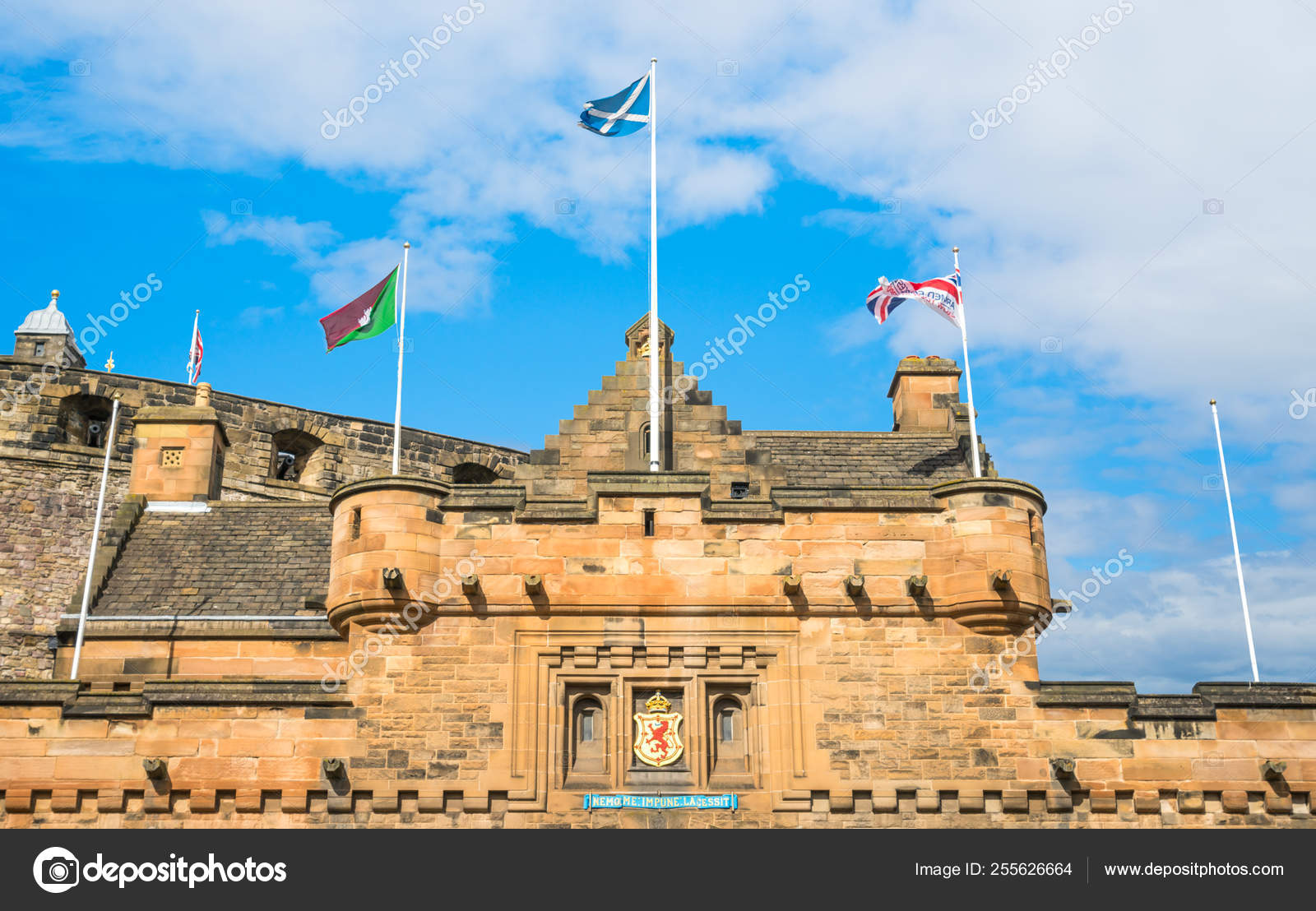 Main Gate Edinburgh Castle Sunny Summer Day Scotland Stock Photo by ...