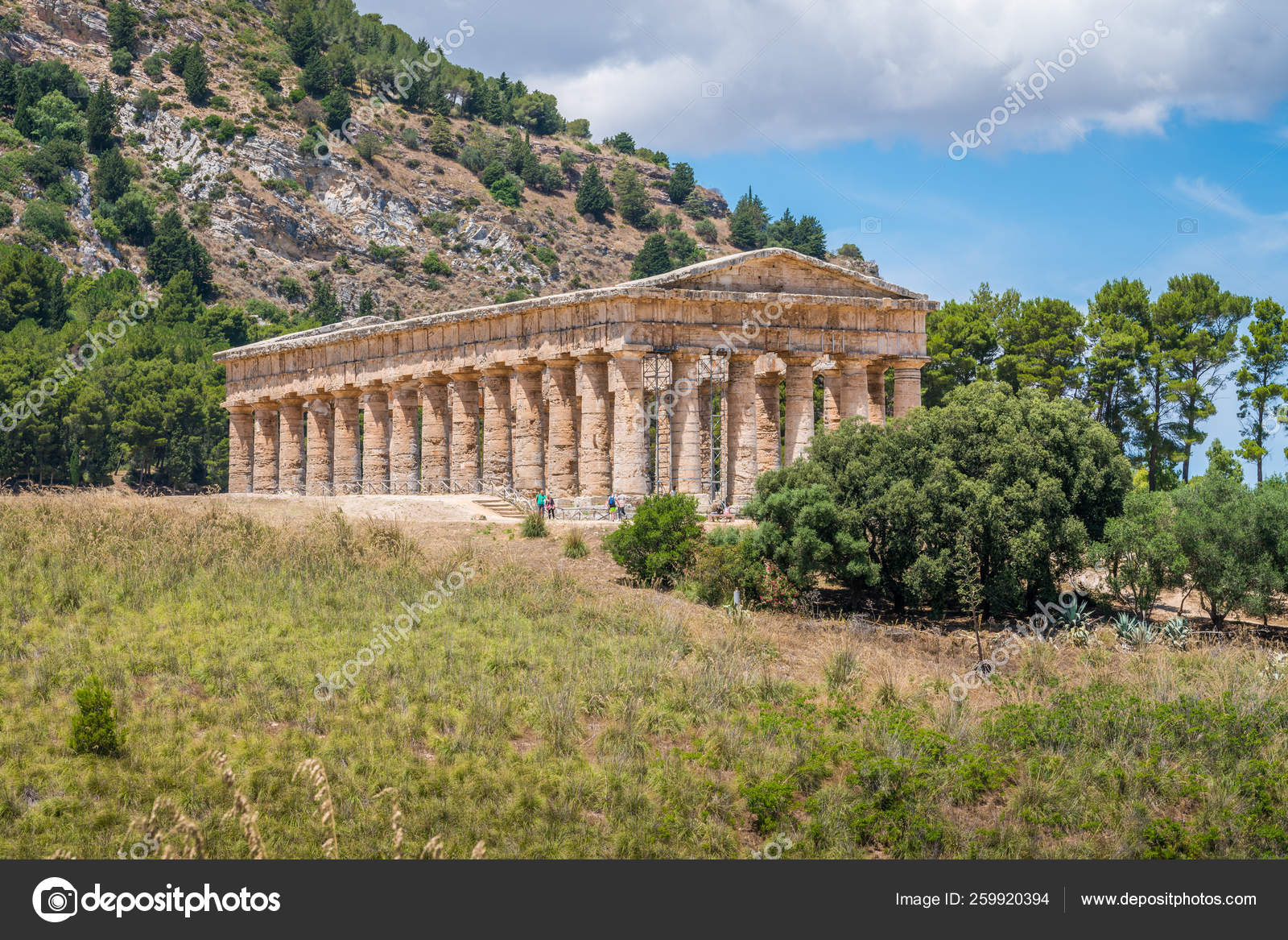Temple Venus Segesta Ancient Greek Town Sicily Southern Italy Stock ...