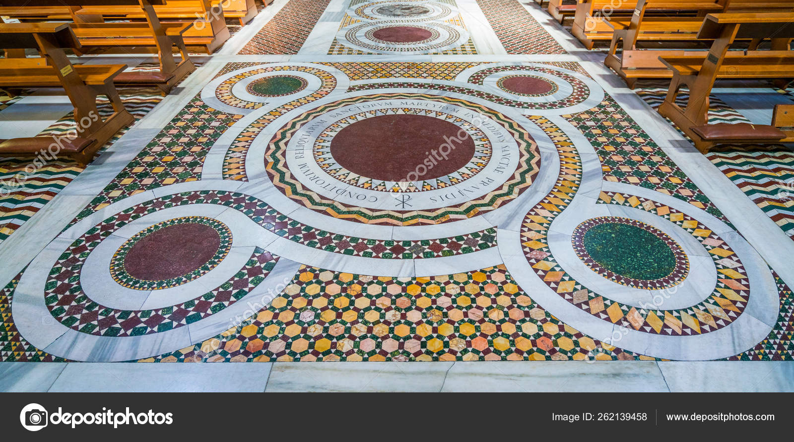Cosmatesque Mosaic Floor Basilica Santa Prassede Rome Italy March 2018 ...