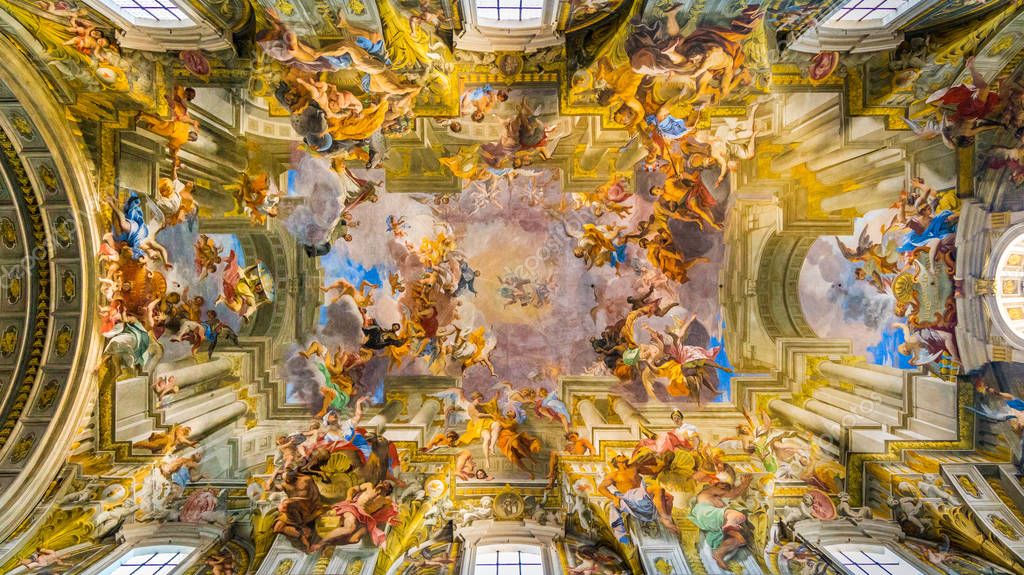 La bóveda pintada con la "Apoteosis de San Ignacio" de Andrea Pozzo, en ...