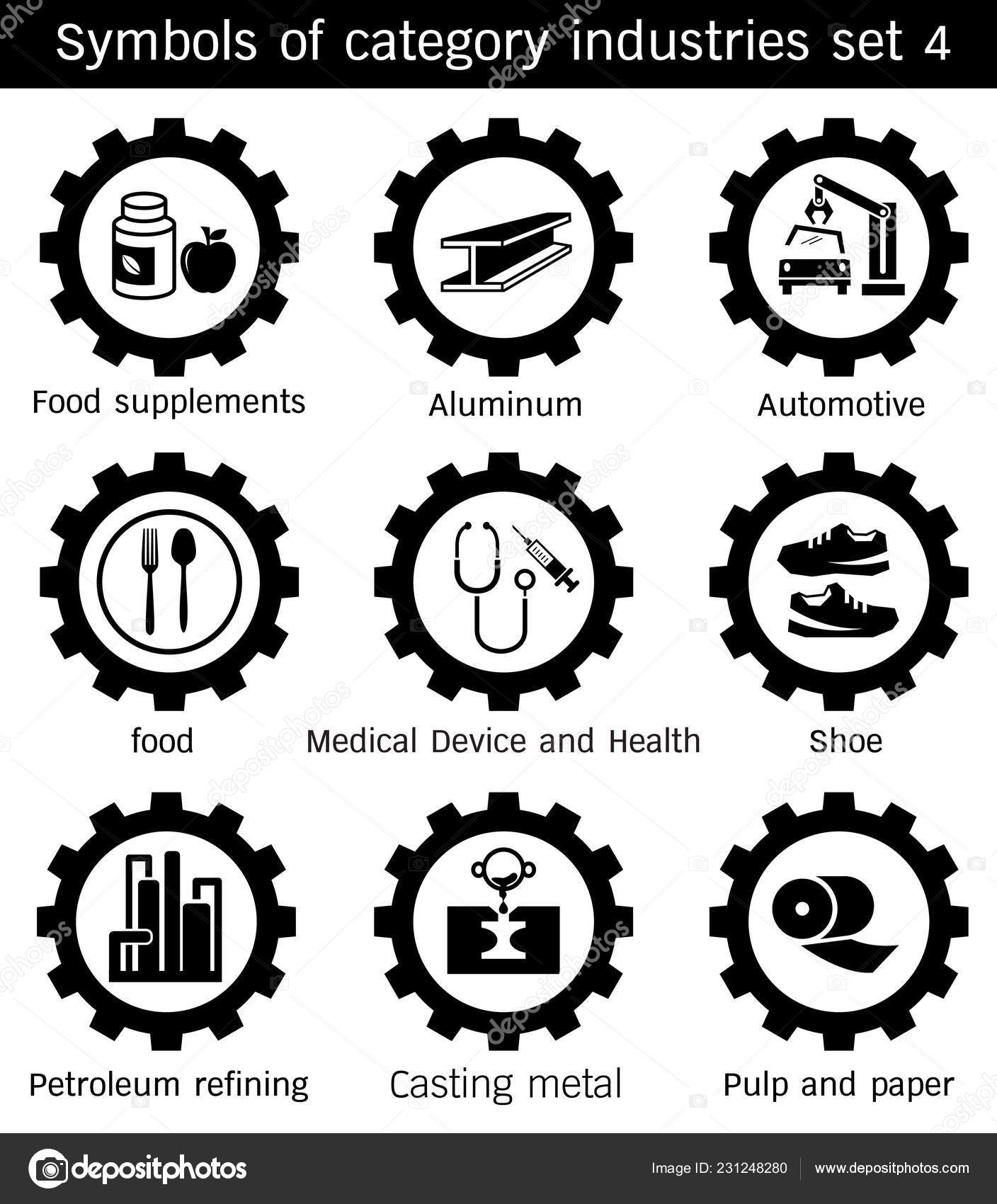 Symbols Category Industry Automotive Pulp Paper Medical Device Health ...