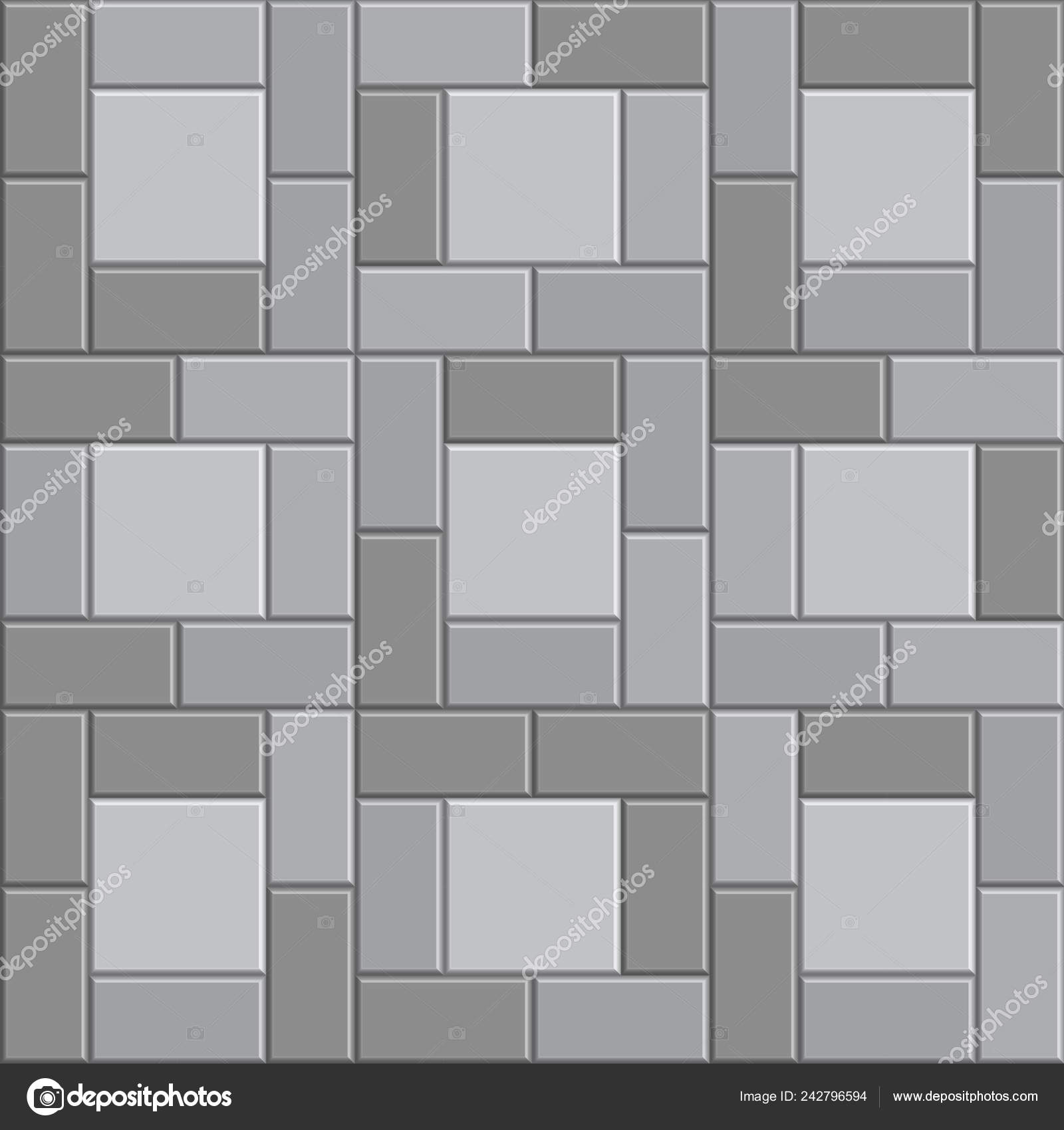 Pavimento Piedra Ladrillo Acera Vectorial Gris Fondo Textura Camino ...