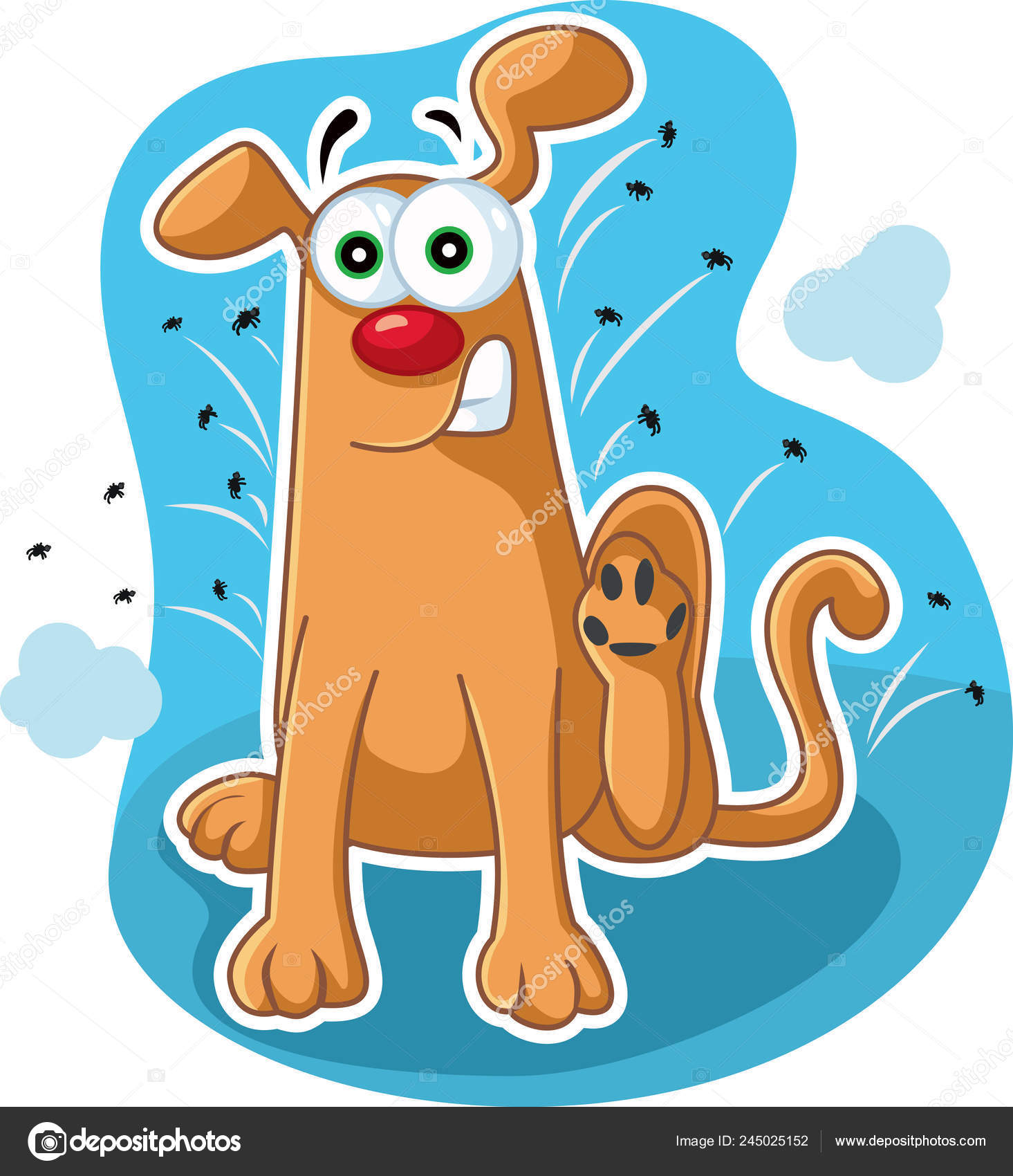 Clipart Puppy Scratch